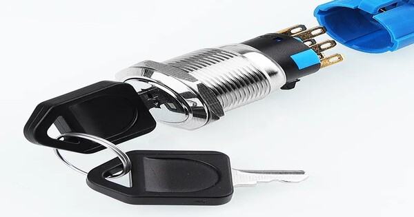 19mm key switch 3pin 6pin 1NO1NC 2NO2NC 3 position 3~250VAC/DC ...