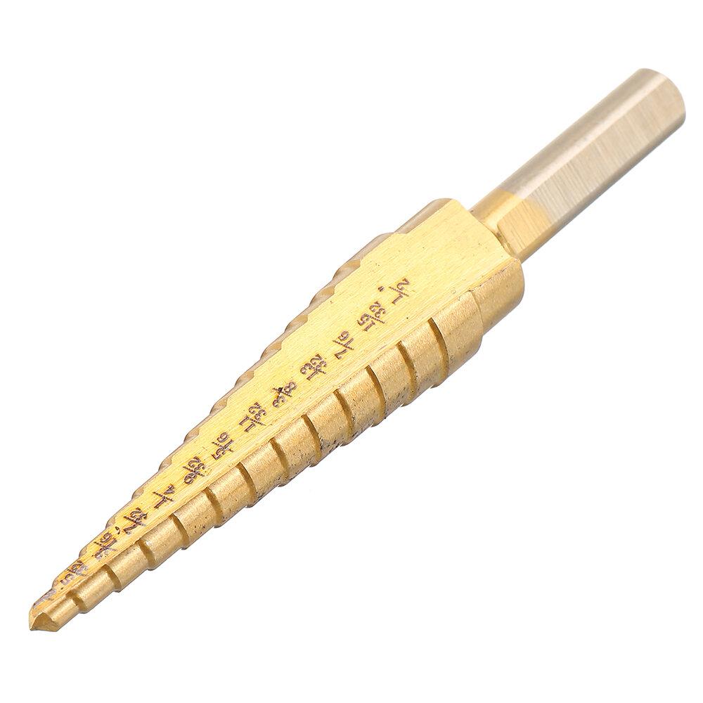 Socoje 6PCS Premium Titanium-Coated 4241 Step Drill Bit Set by Pro ...