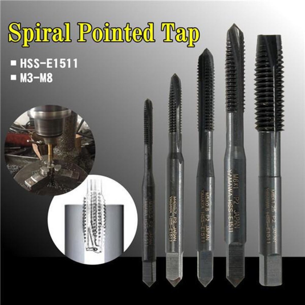 M3/M4/M5/M6/M8 Nitride Coated Screw Tap Metric Spiral Hand Thread Screw Tap