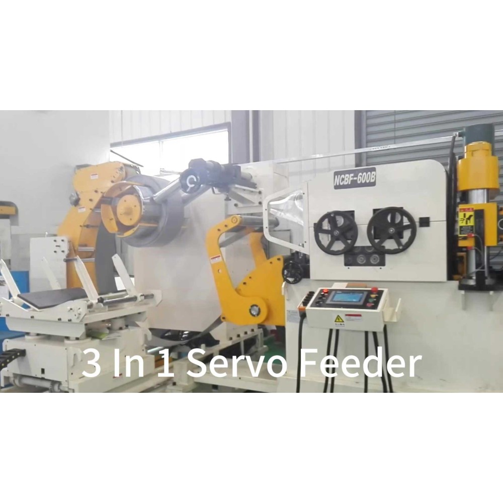 3 In 1 NC Servo Decoiler Straightener Feeder Uncoiler and Feeder Machine Straightener Uncoiler ...