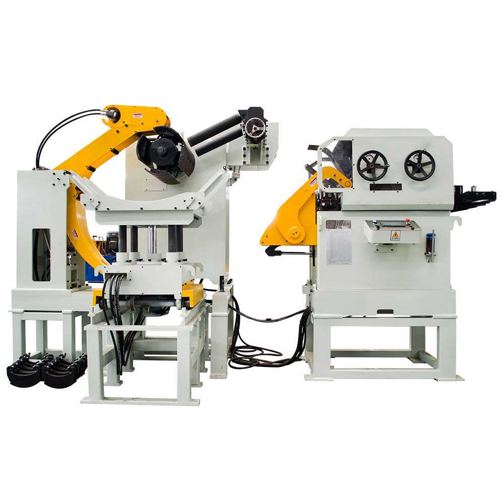 Aluminum coil decoiler flattening and nc servo feeder