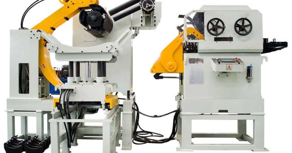 Aluminum coil decoiler flattening and nc servo feeder