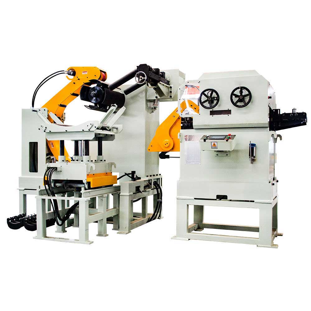 Aluminum coil decoiler flattening and nc servo feeder