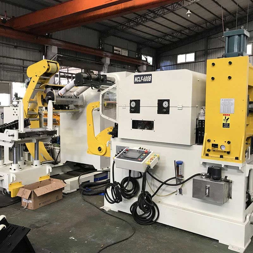 Auto Feeder Decoiler Metal Straightening Machinery NC 3 in 1