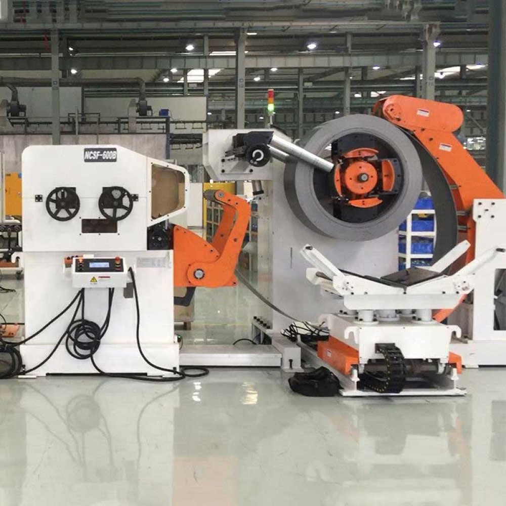 Automatic Feeder Decoiler Metal Straightening Machinery CNC 3 in 1 ...
