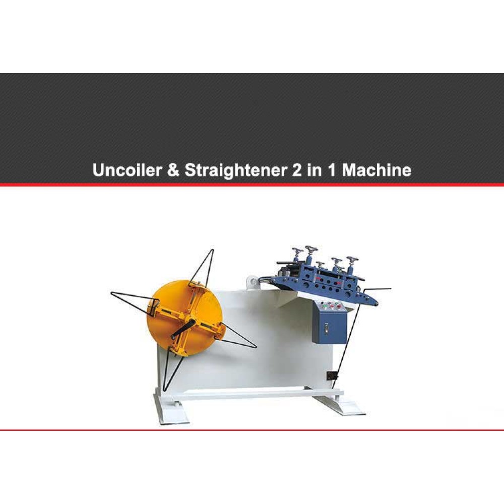 compact metal strip decoiler and straightener machine 2 in 1 machine