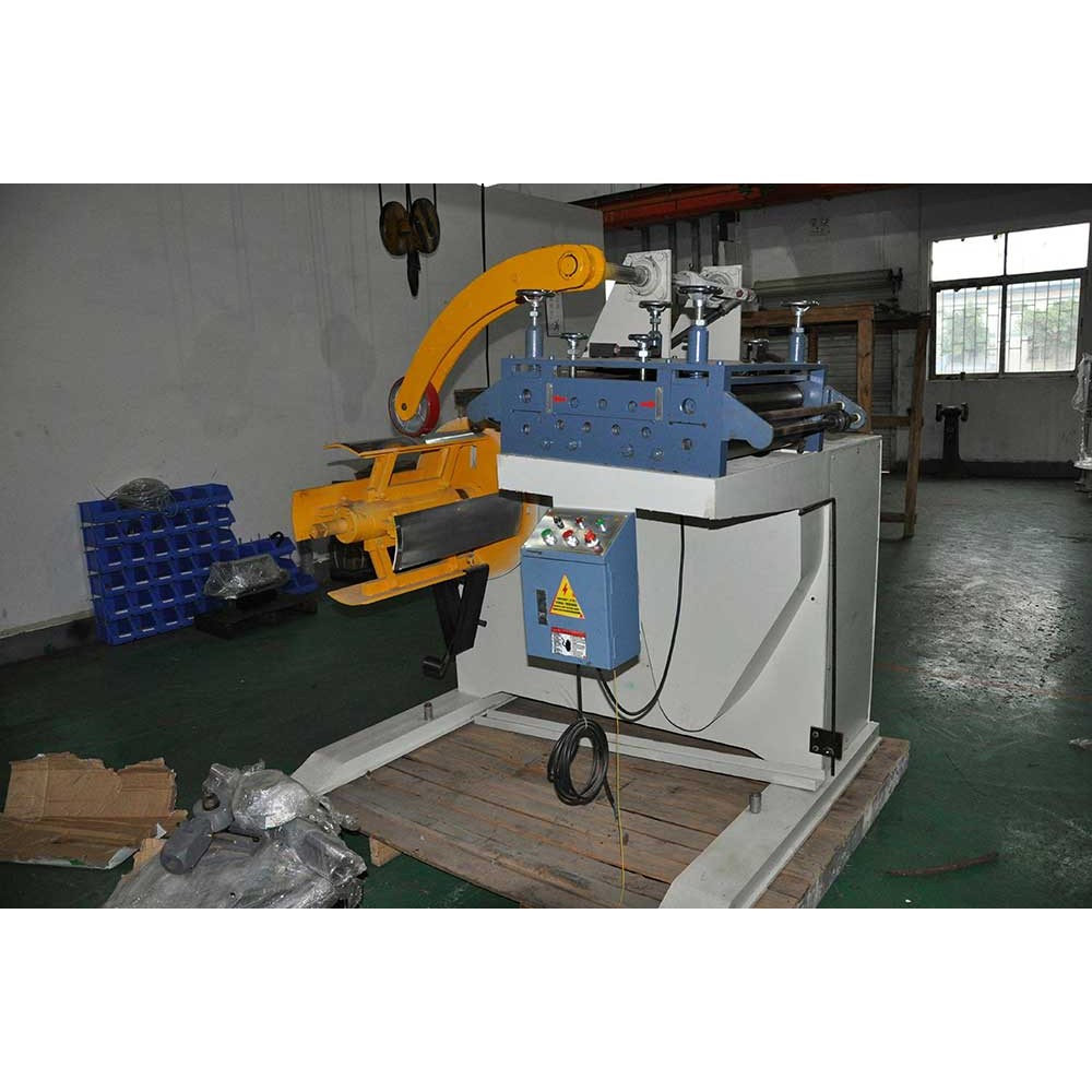 electrical hydraulic steel strip coil uncoiler decoiler flattener ...