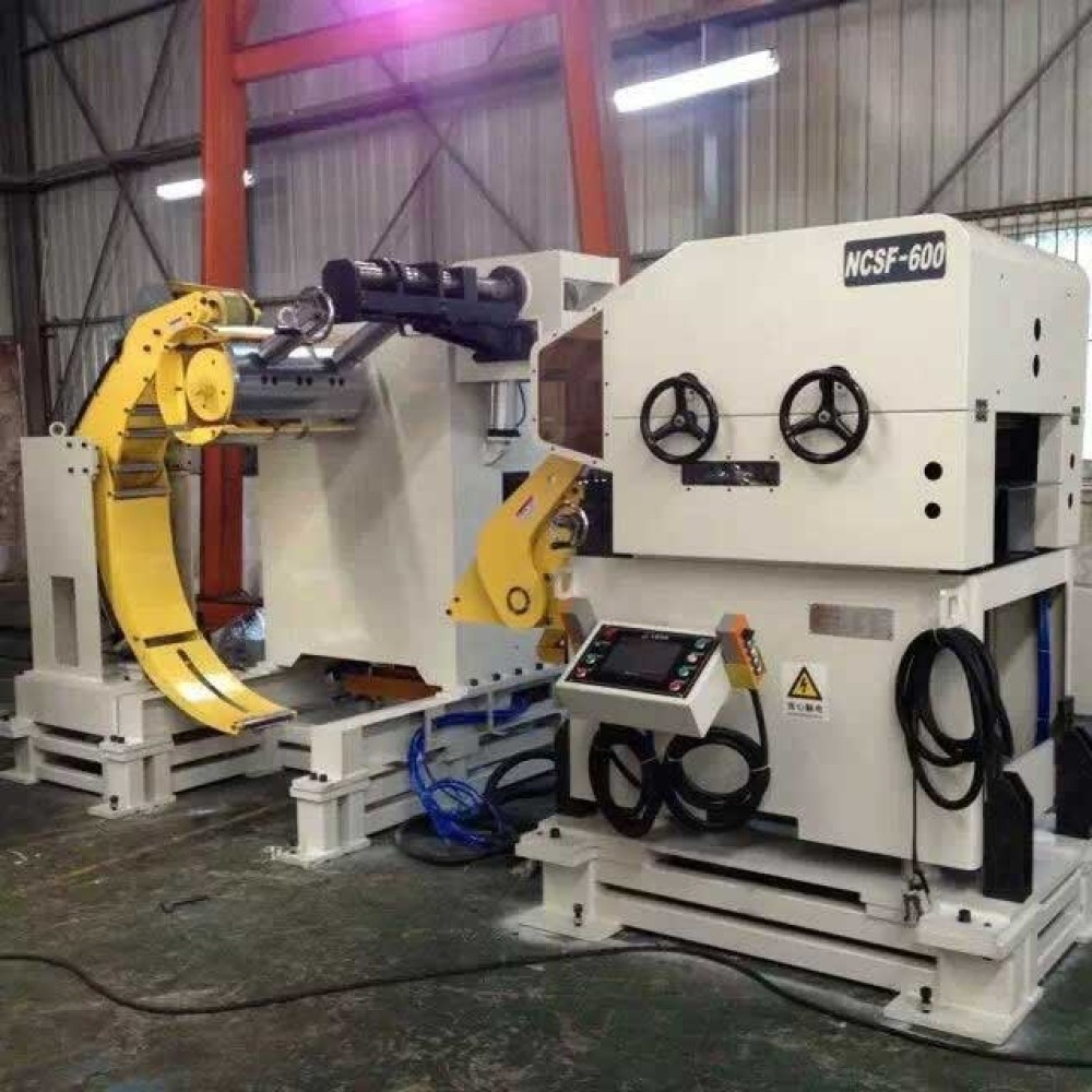 Metal Sheet Machine Combination Decoiler Straightener And 3 In 1 Servo Feeder Uncoiling ...