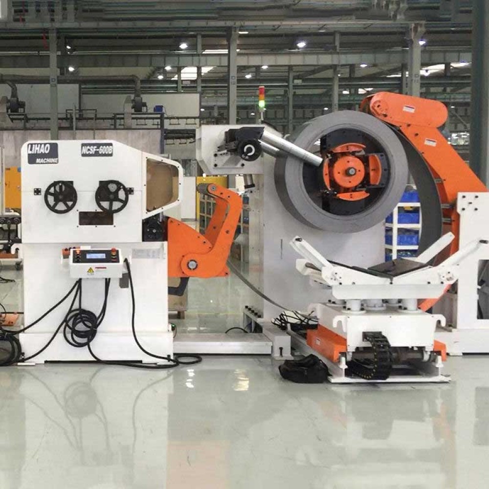 Nc Servo Feeder Sheet Metal Straightening Machinery Decoiler 3 In 1 ...