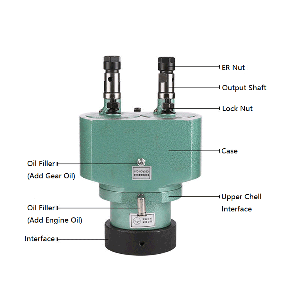 Made In China T-type 2 Axis Universal Multi Spindle Head for Double ...