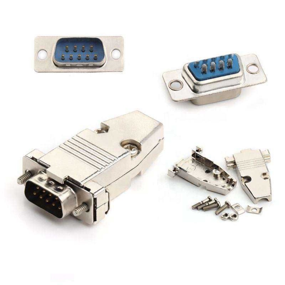 DB9 Connector Male and Female 9 Pin Electrical RS232 D-SUB Connector ...