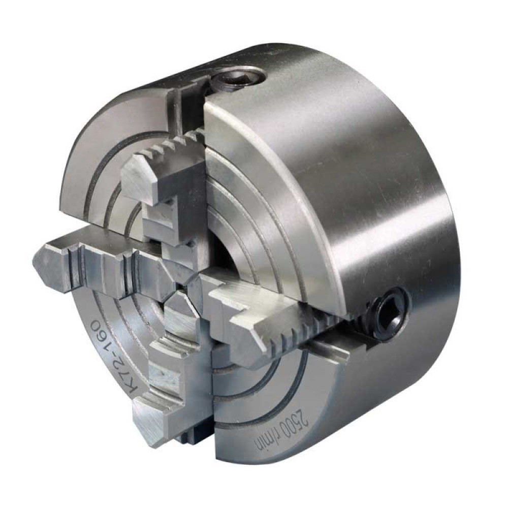 6'' 4-Jaw Plain Back Independent Chuck K72-160