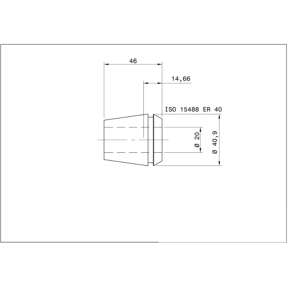 Single ER 40 Collet 20.00mm Swiss Quality