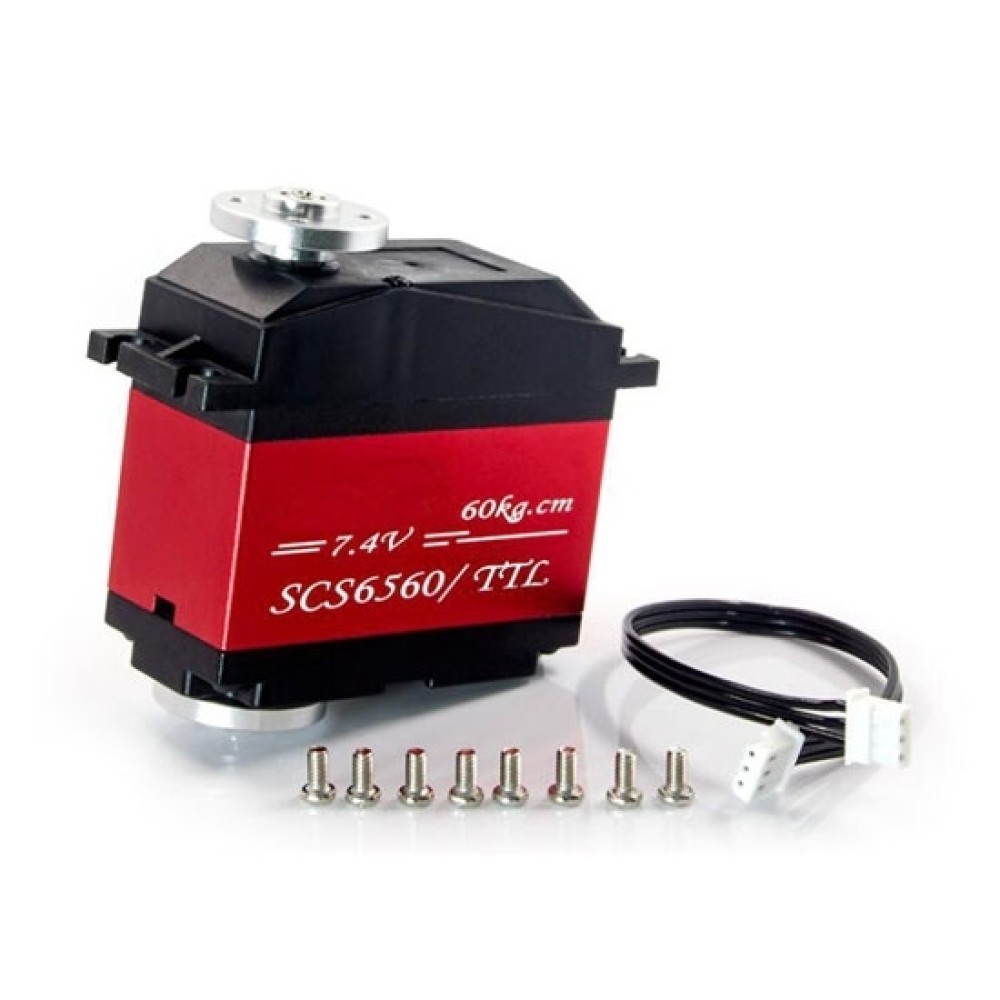 60 kg·cm (6 Nm) micro RC Servo Motor, 6V/ 7.4V