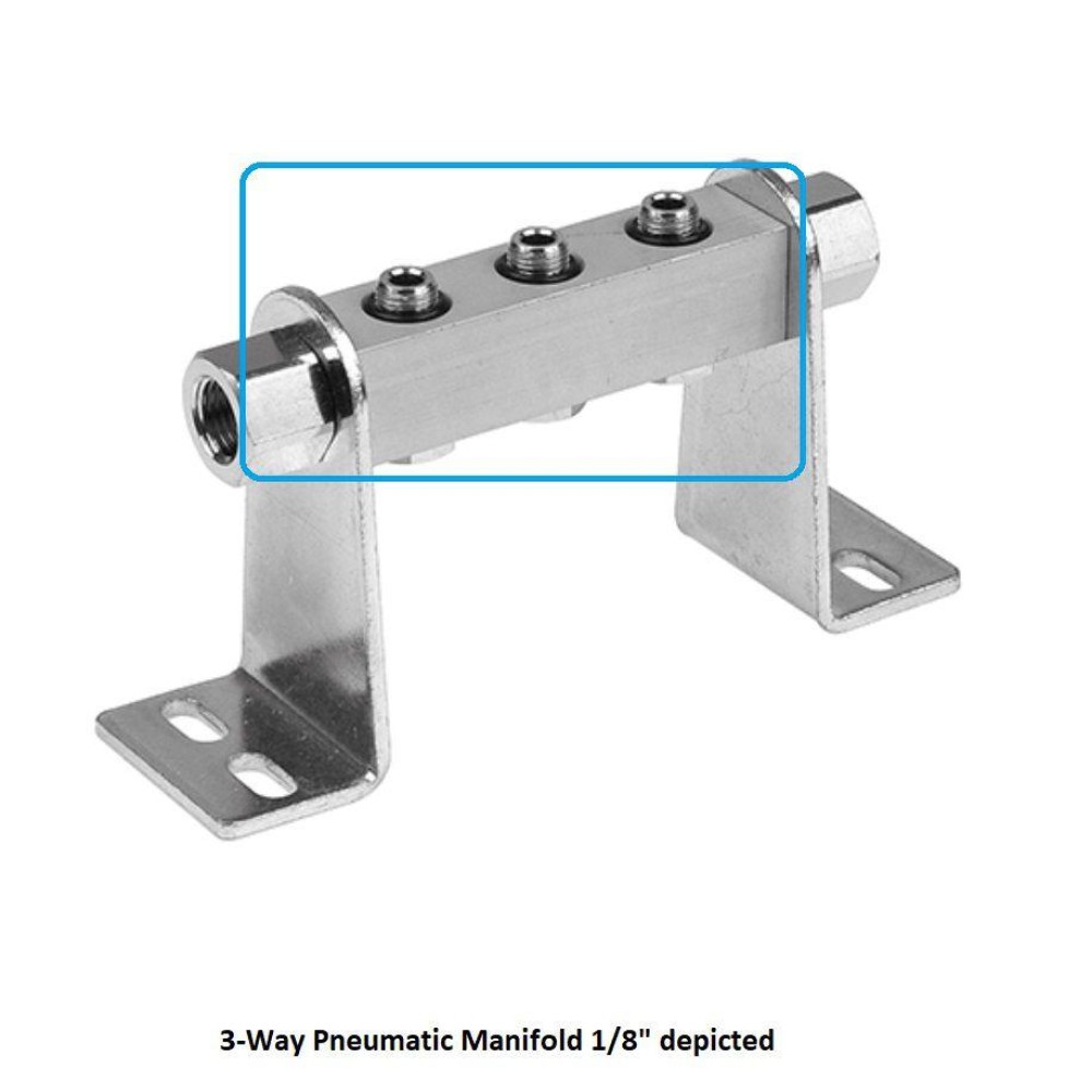 4-way Pneumatic Manifold with 1/8 Inch Port Size