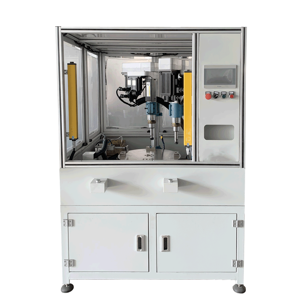 Small hardware die-casting drilling and tapping four-station