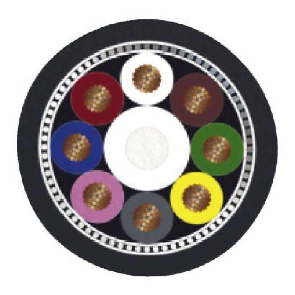 M12 8 Pole Cable L=1500mm MALE Shielded with Openend