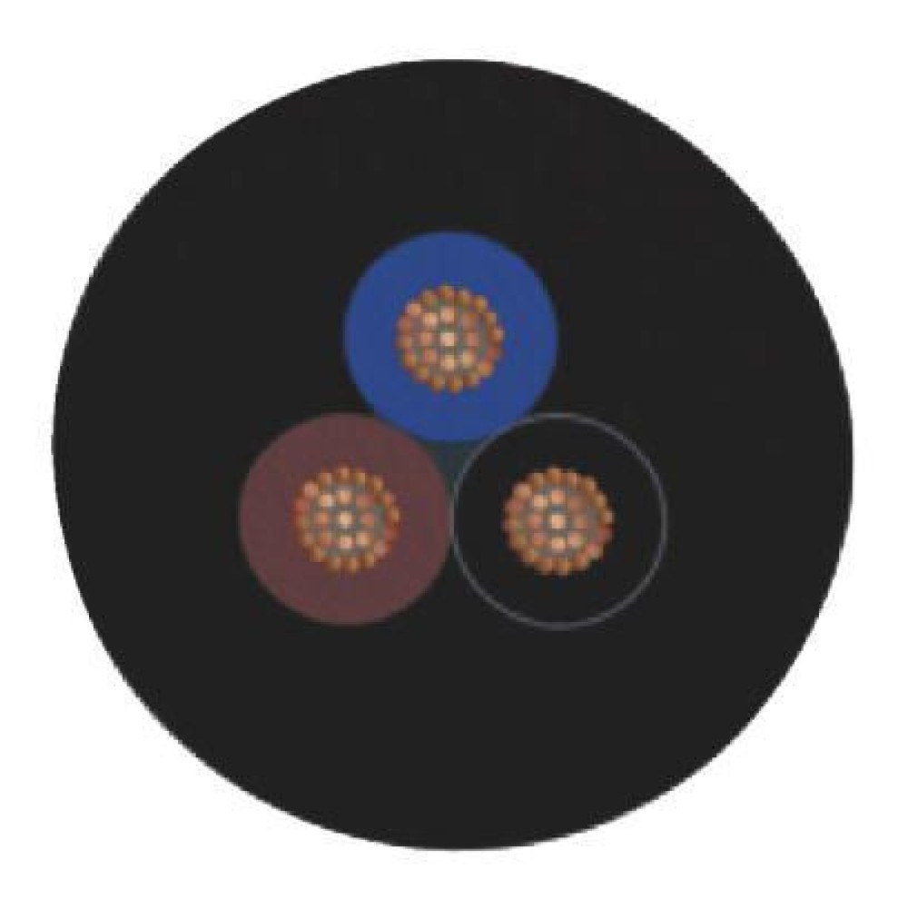 M8 3 Pole Cable L=300mm MALE-FEMALE Straight