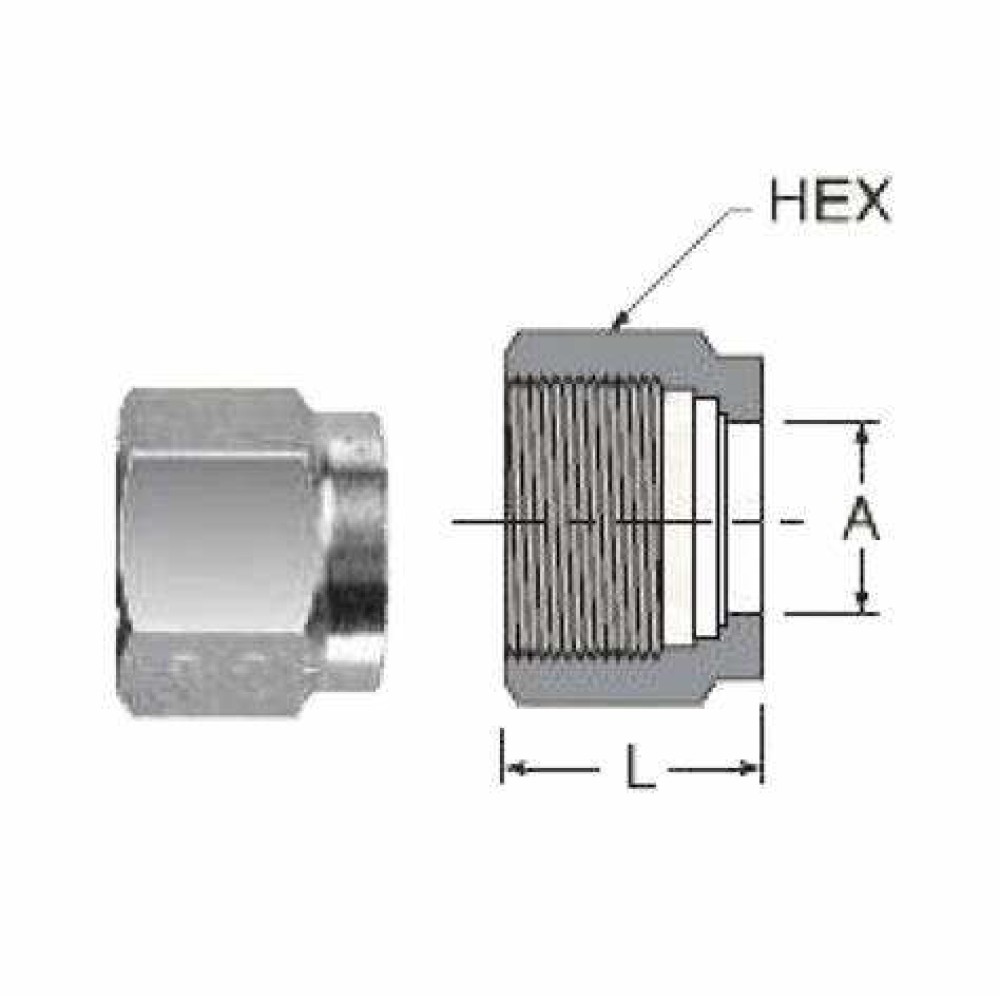 NPT Thread pipe silver coating 1/4 Tube fitting nut