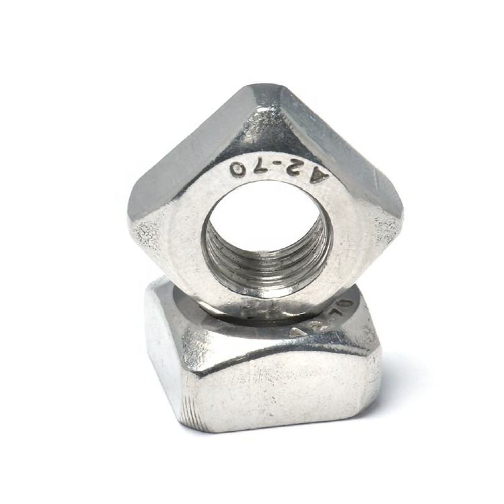 CNC Bolt and Nut Fasteners SS304 Customized Square Nuts
