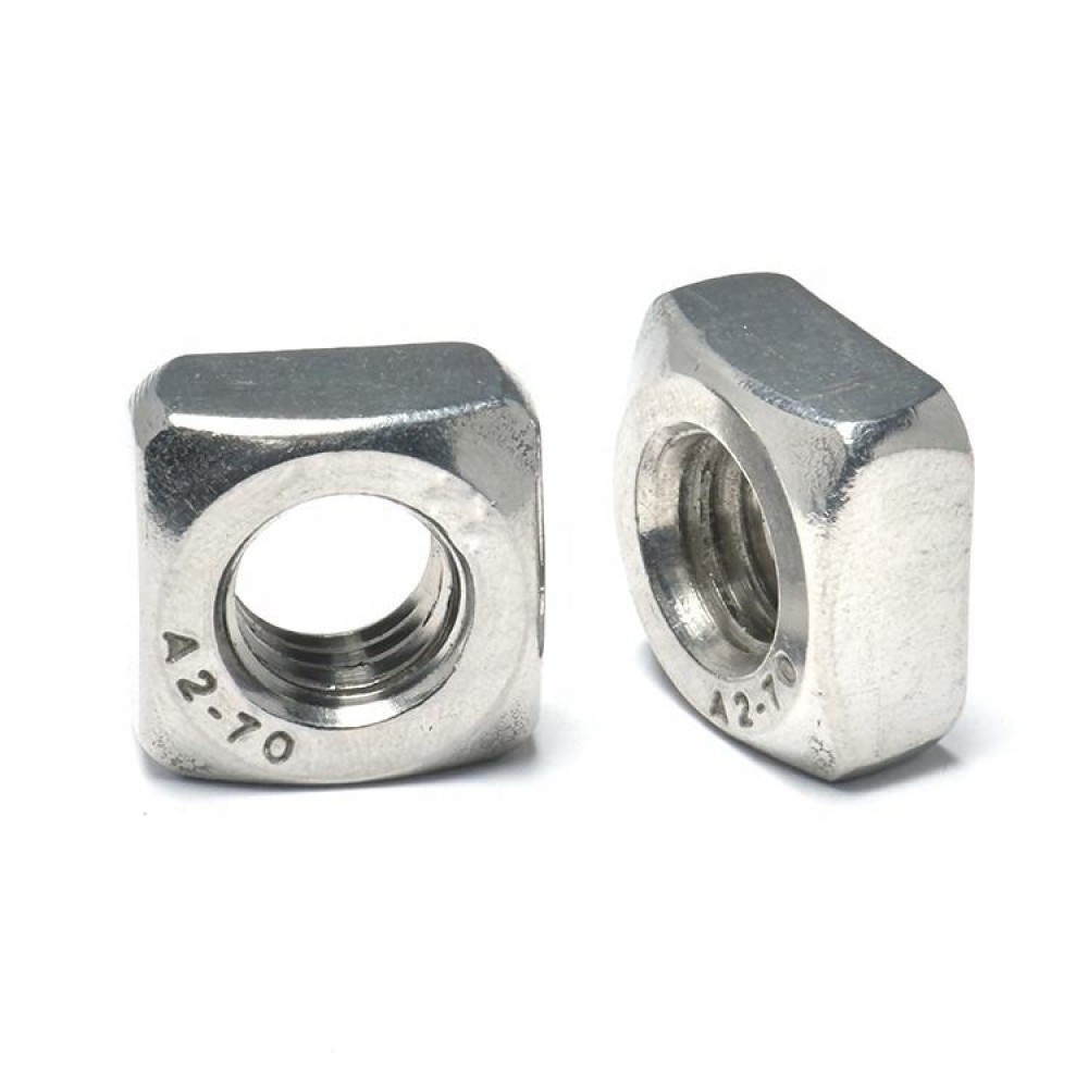 Square Female Square Corner Nut Chamfer Galvanized Carbon Steel M5 M6 ...