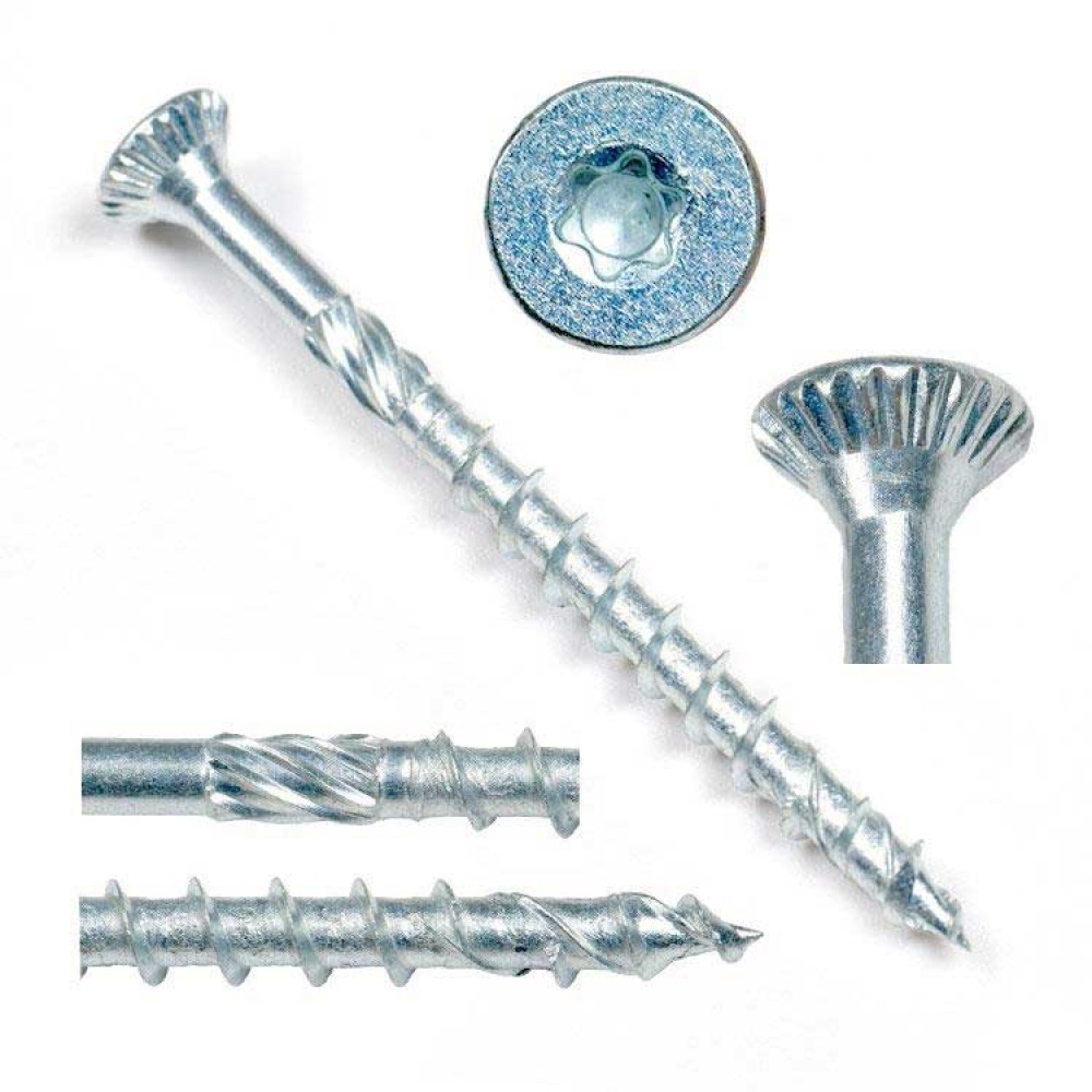 Torx Socket Double CSK Head Screws - Steel with Knurled Body