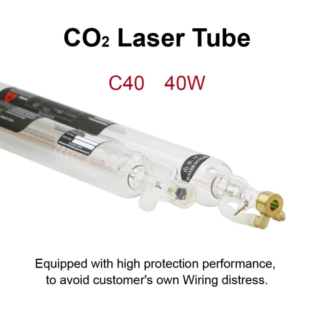 40W CO2 Laser Tube 700mm Long 50mm Diameter