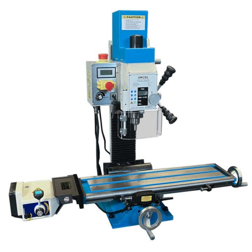 Socoje VM25L-P 7" x 27" Benchtop Milling Machine Variable Speed 100 ...