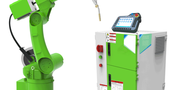 Welding Robot Arm with Control Cabinet and Wire Feeder 6 Axis, Range ...