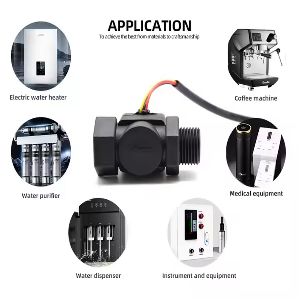 Ultra-sensitive magnetic electric water heater flow Fluid Flow Meter ...