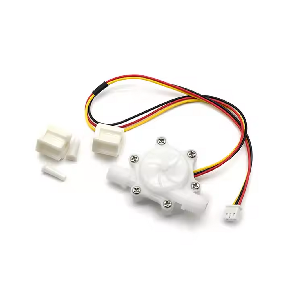 Food Grade Plastic 1/2" 3/4" 1/4" OEM Turbine Flow Sensor Hall Effect 4 ...