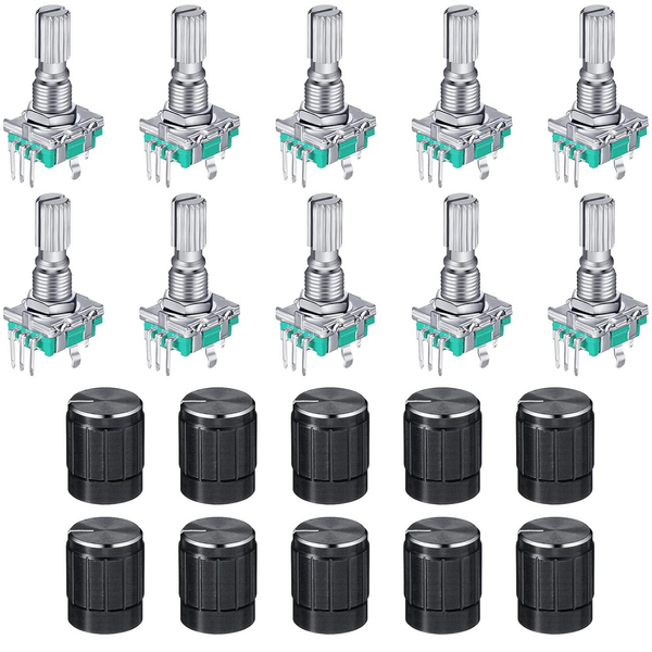 10PCS Digital Potentiometer Rotary Encoder, 5 Pins, 360 Degree with ...