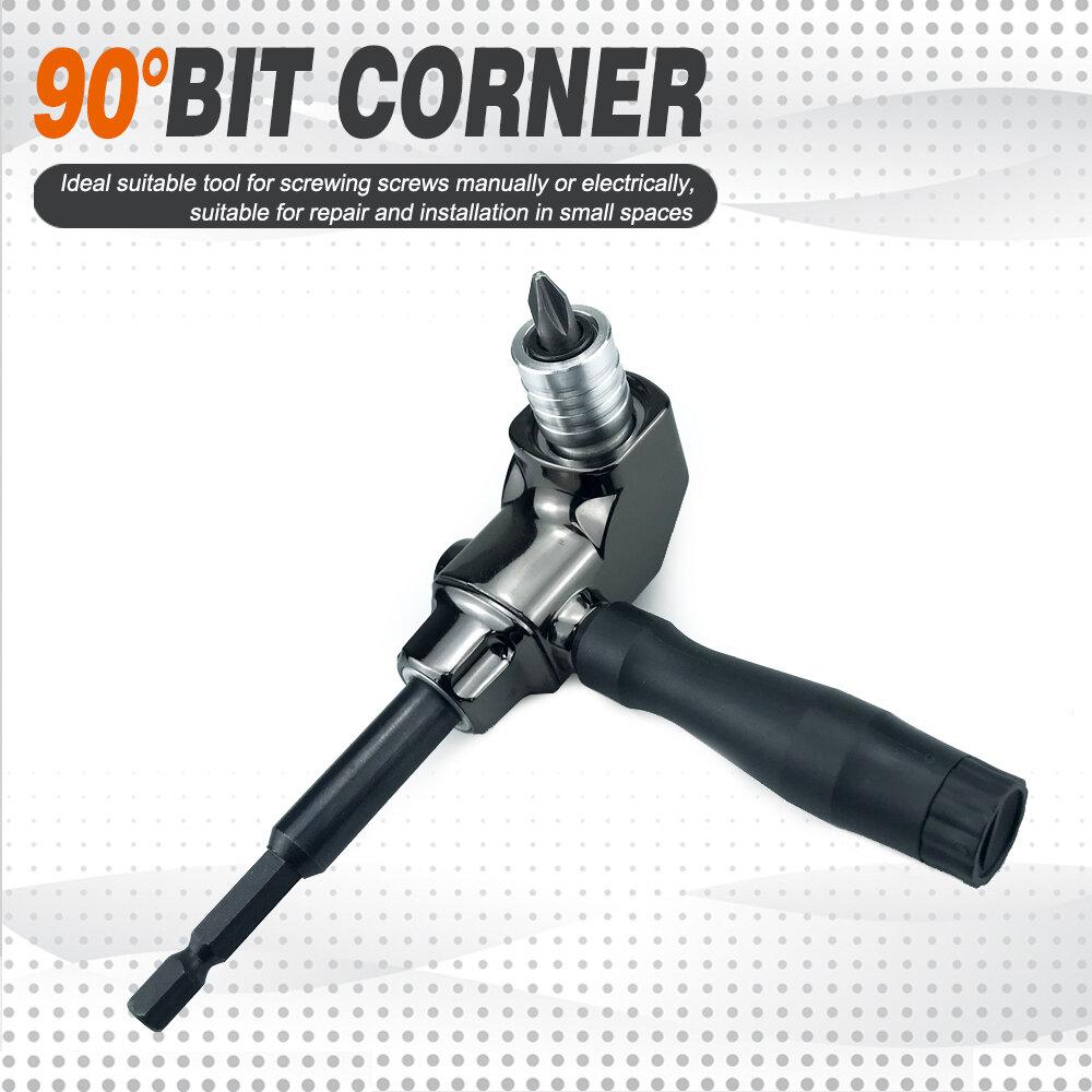 90° Turning Universal Screwdriver Batch Head Corner Adapter with Quick ...