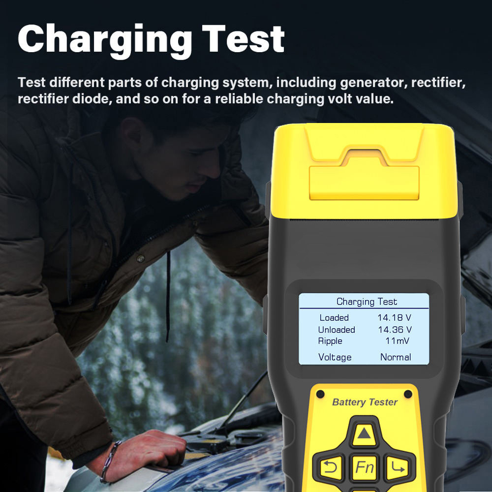 BA1000 12v car motorcycle battery tester with printer 12v 24v battery ...