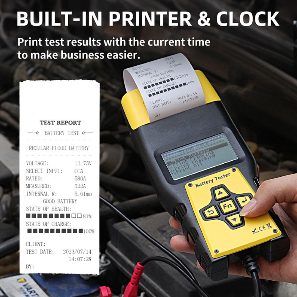 Battery Health And Charge Testing 12V Intelligent Battery Tester lead ...
