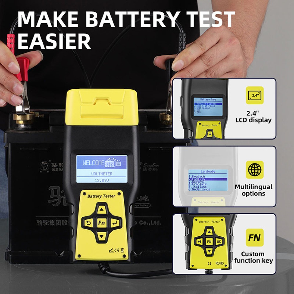 Battery Health Diagnostic 12V Car Battery Tester 12v 24v automotive ...