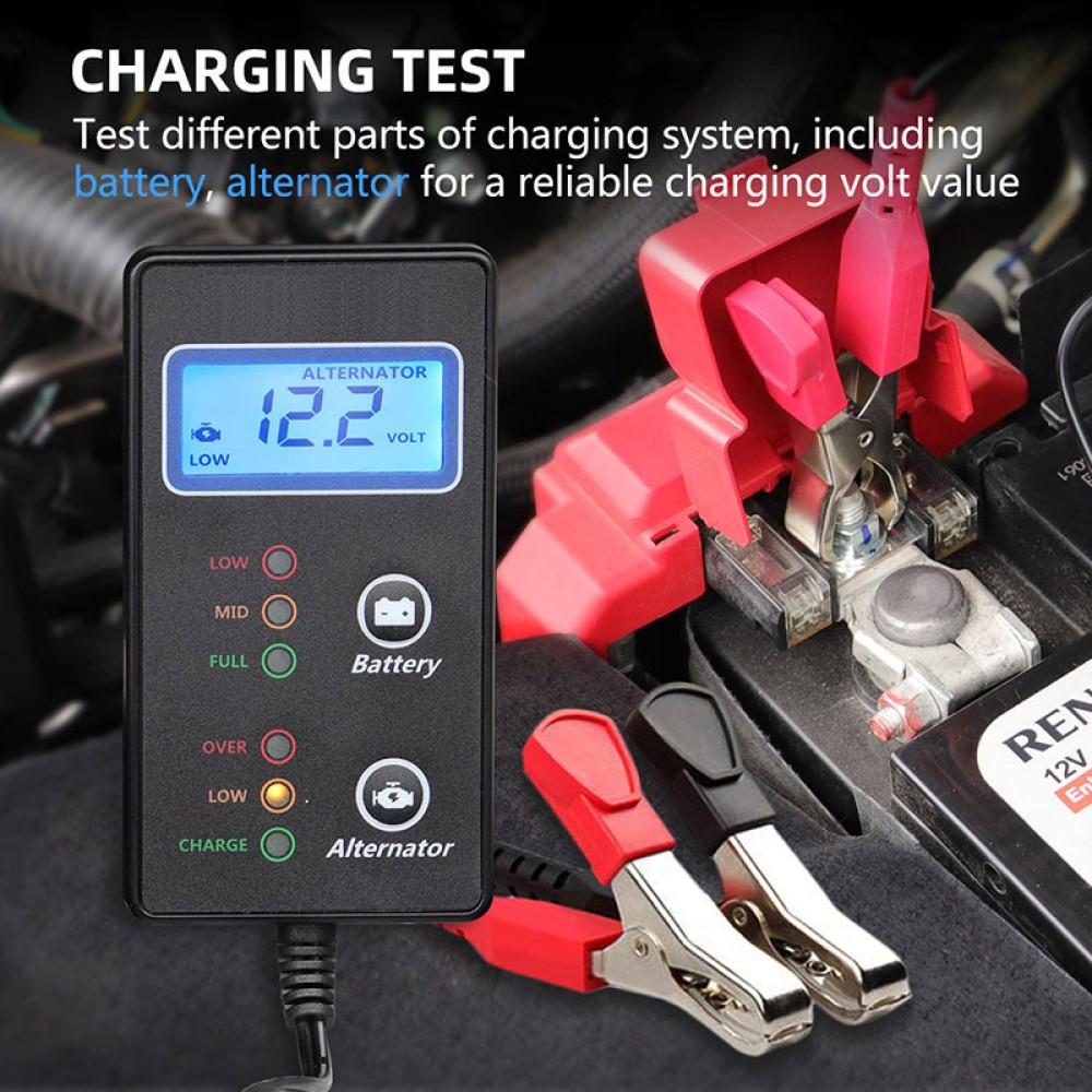 BM901 Vehicle Battery Tester led dysplay Electrical Instruments 12V 15A ...