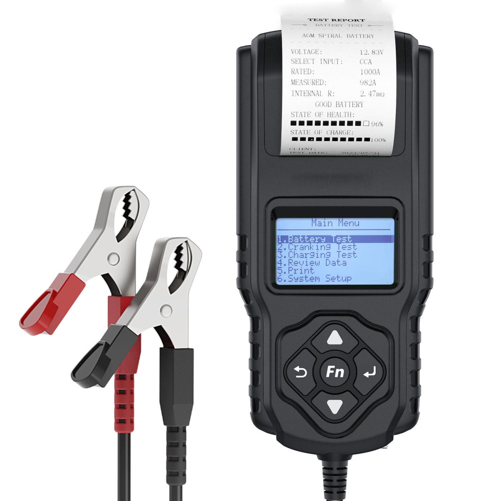 car battery tester printer lead acid 12v car battery digital alternator ...