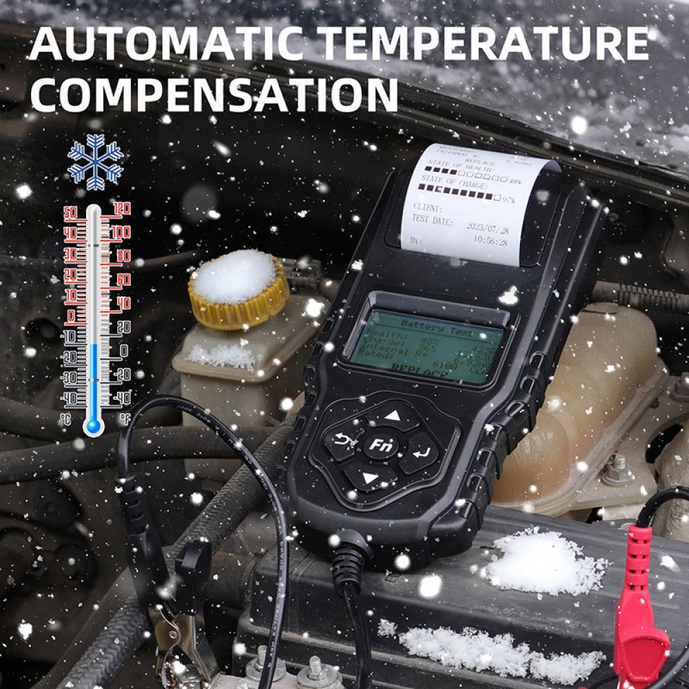 car battery tester printer lead acid 12v car battery digital alternator ...