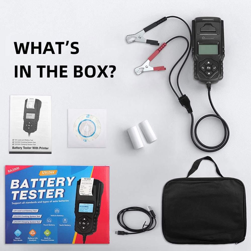 car battery tester printer lead acid 12v car battery digital alternator ...