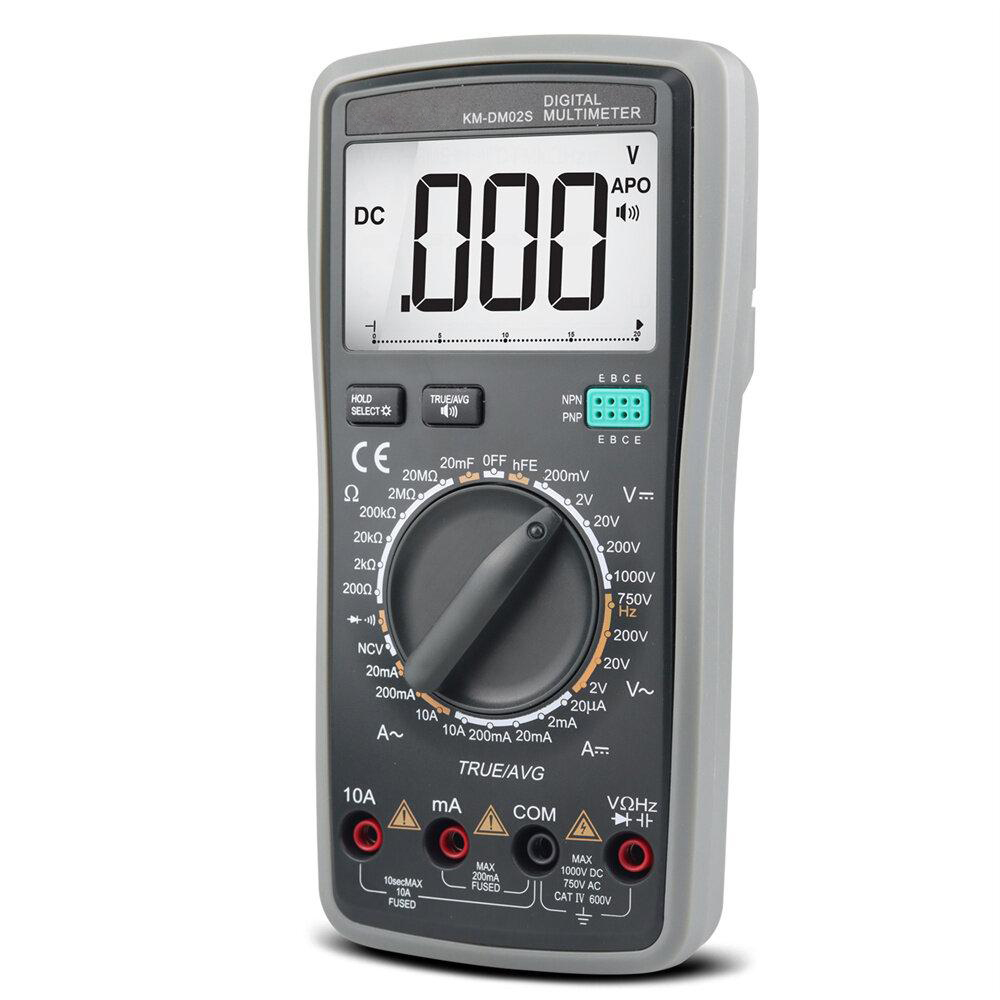 KM-DM02S Digital Multimeter with Voice Broadcast True RMS Measurement ...