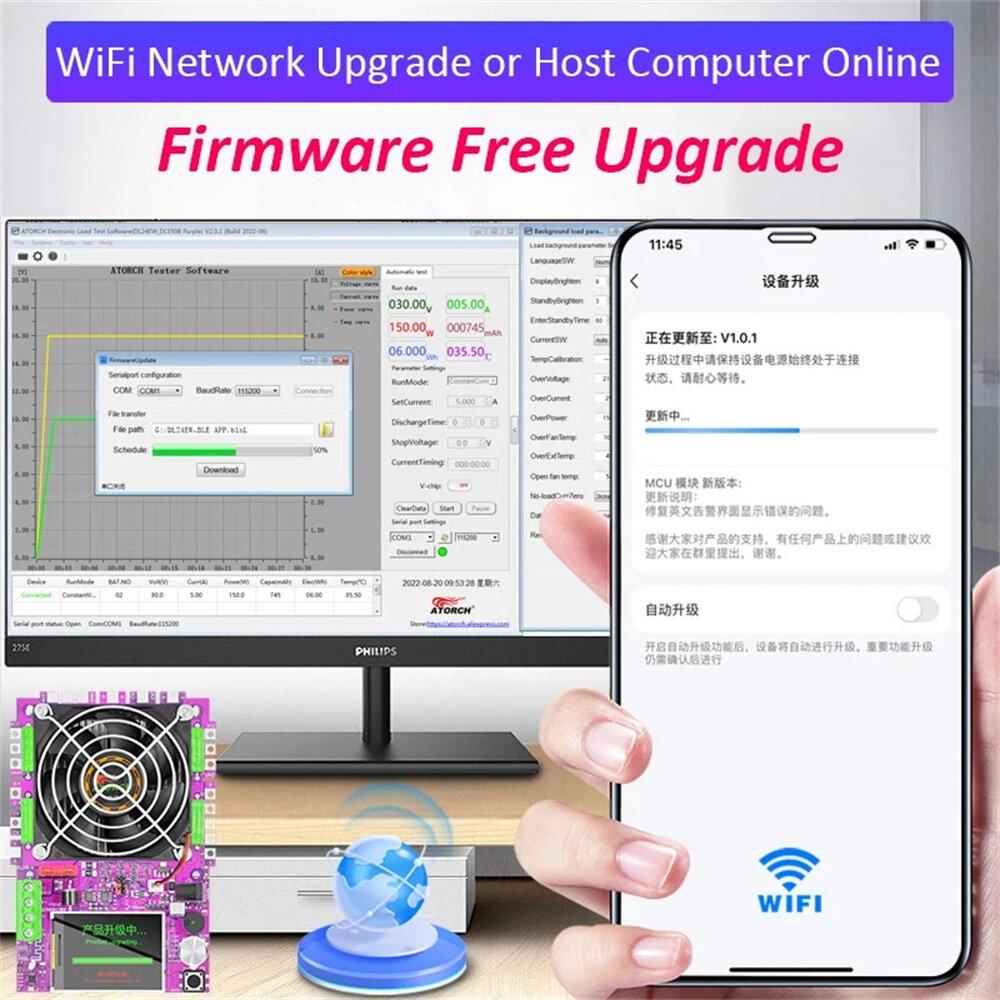 150W Tuya WiFi Smart Power Electronic Load Tester