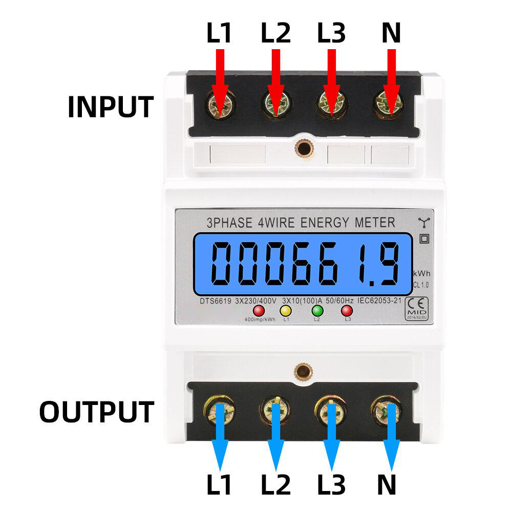 DTS6619 100A LCD Digital Display with Smart Electric Meter