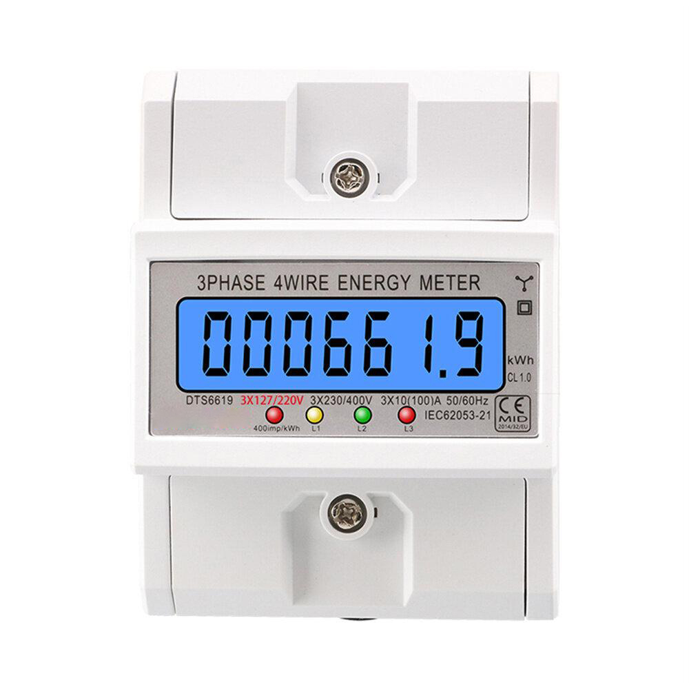 SmartMeter 100A LCD KWh Energy Meter with Three-Phase