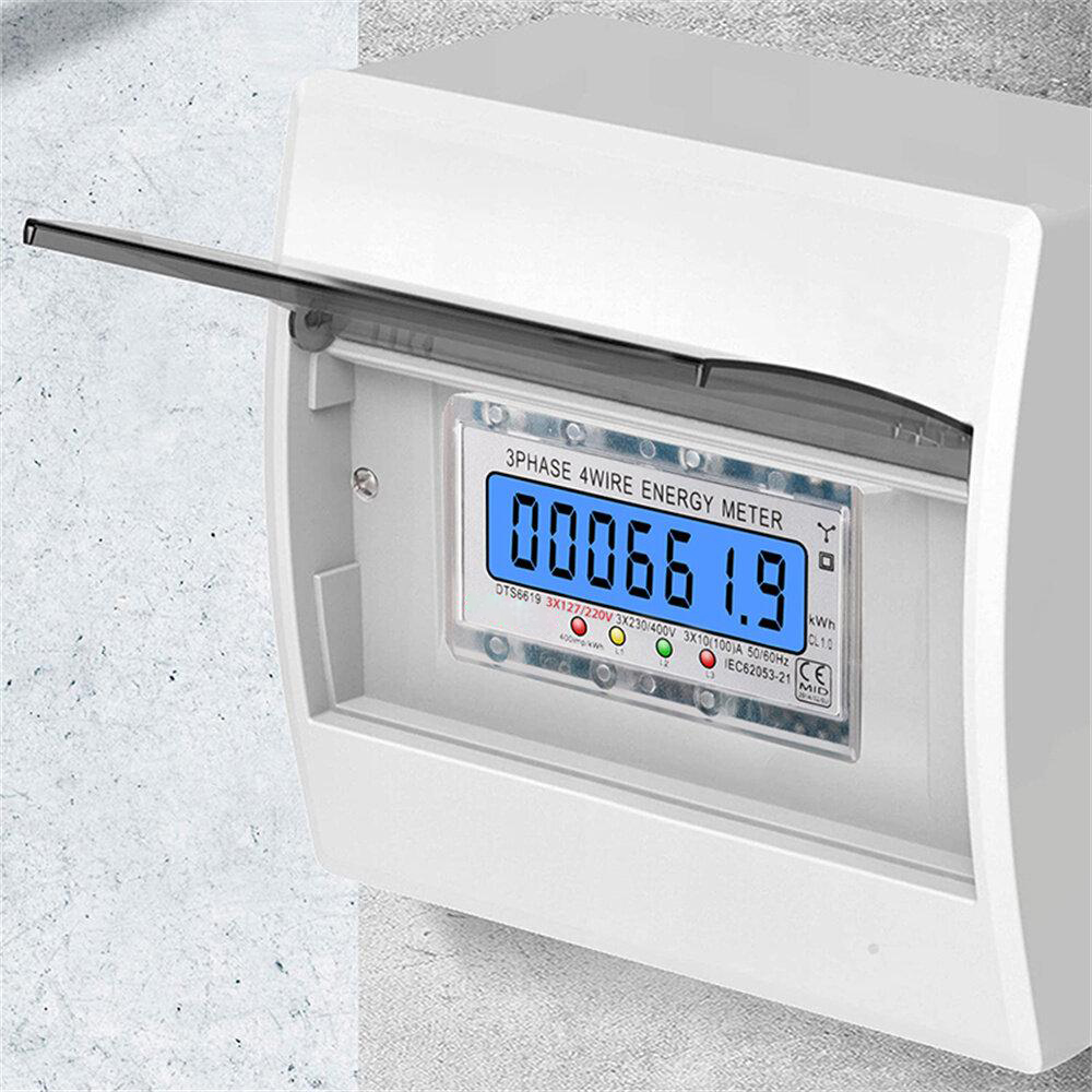 SmartMeter 100A LCD KWh Energy Meter with Three-Phase