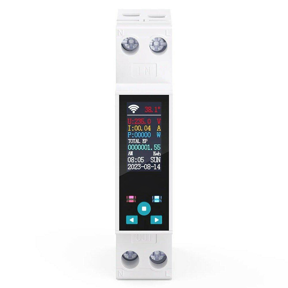 35mm DIN RAIL Switch Intelligent Meter Circuit Breaker LED Energy Meter ...