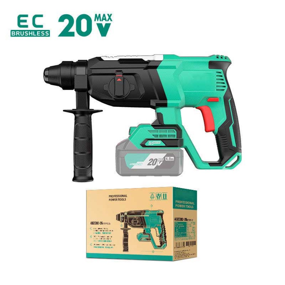 durable 3-Mode Brushless Cordless Rotary Hammer drill