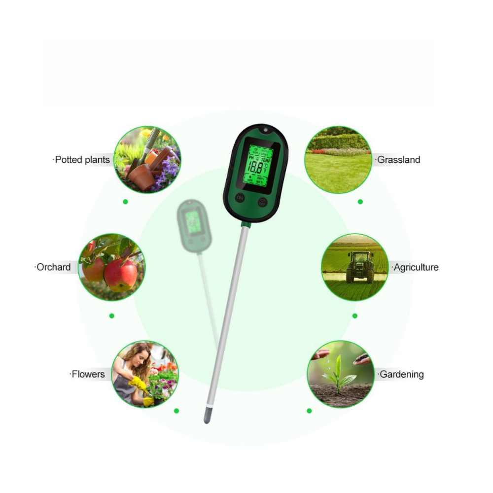 Garden 5 in 1 Soil Moisture Sensor pH Meter Metal Probe Soil
