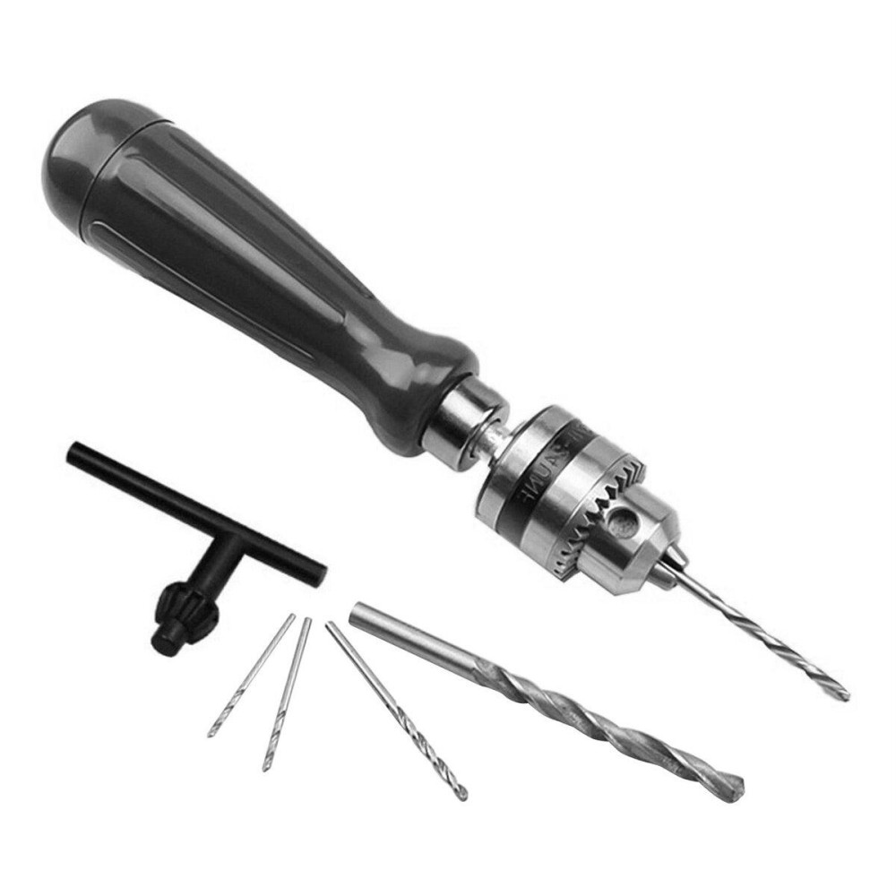 Hand Drill Bits Set Manual Tool Pin Vises with Twist Drill Bits Chuck ...