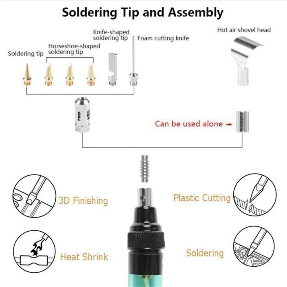 4 In 1 Portable Soldering Iron Set Welding Pen Burner Blow